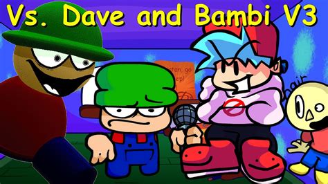 Friday Night Funkin Vs Dave And Bambi V3 0 Full Week FNF Mod HARD
