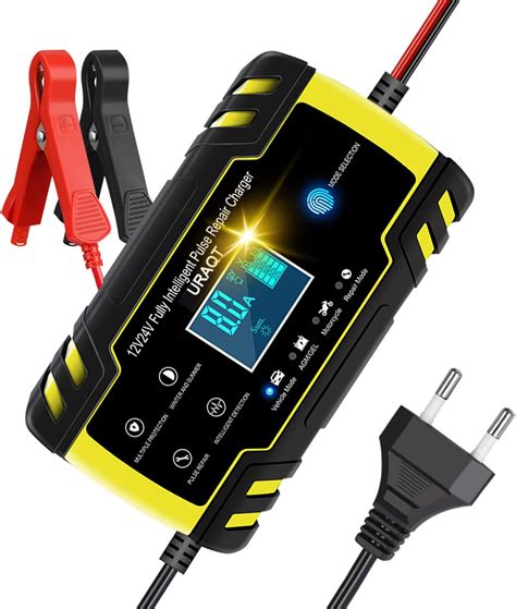 Etrogo Caricabatteria Al Piombo Automatico 12V 24V 10A Caricabatterie