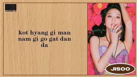 Jisoo Flower Easy Lyrics By Jungshin Youtube