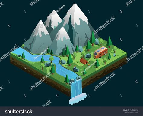 Isometric mountains imágenes fotos de stock y vectores Shutterstock