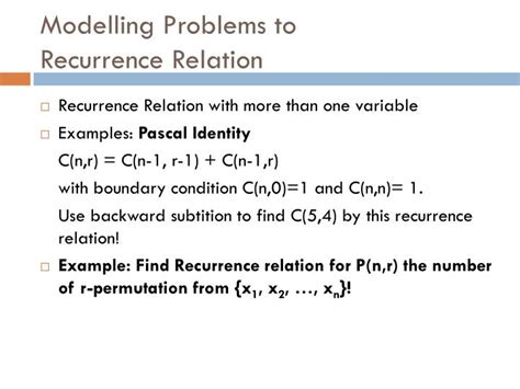 ppt chapter two recurrence relation powerpoint presentation id 2401165