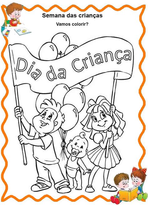 atividades para colorir dia das crianças Cantinho do EVA