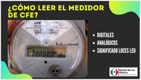 Cómo Leer los Símbolos del Medidor de CFE TIPOS