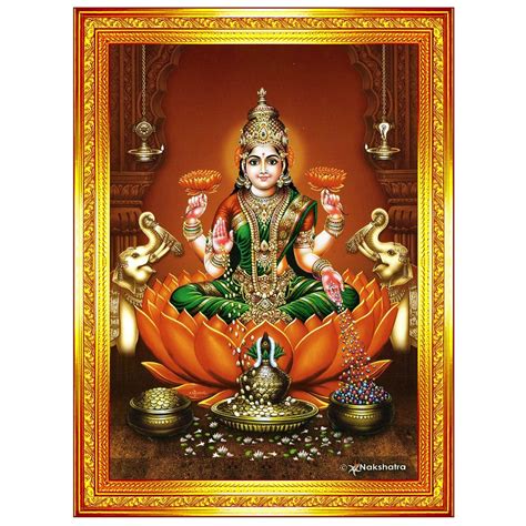 Pavan Photo Laminations Goddess Lakshmi Devi Dhana Vaibhav Laxmi Maa