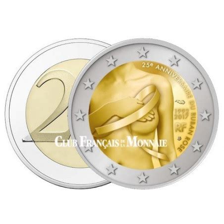 2 Euro France 2017 25 Ans Du Ruban Rose