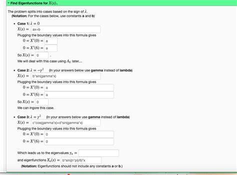 solved find eigenfunctions for x x the problem splits into