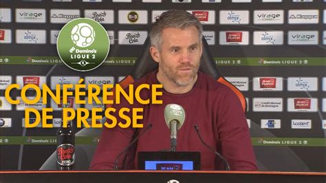 Conférence de presse FC Lorient RC Lens 2 2 2018 19 YouTube