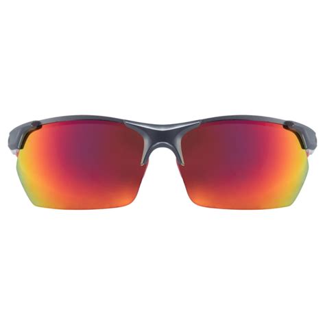 Okulary Rowerowe Uvex Sportstyle Czarno Czerwone Wymienne Szk A