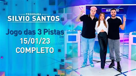 Jogo Das 3 Pistas Programa Silvio Santos 15 01 23 YouTube