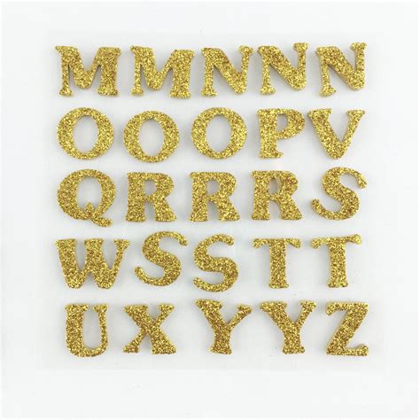 Gold Glitter Foam Letter Stickers Scrapbooking Craft Supplies Etsy UK