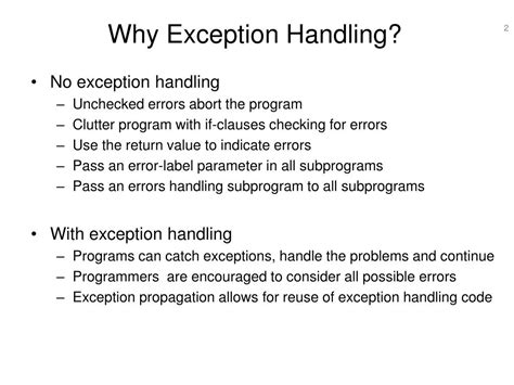 ppt exception handling powerpoint presentation free download id 370465