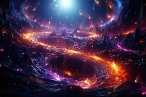 Premium AI Image Abstract Galaxy Background Colourful Star Generative AI
