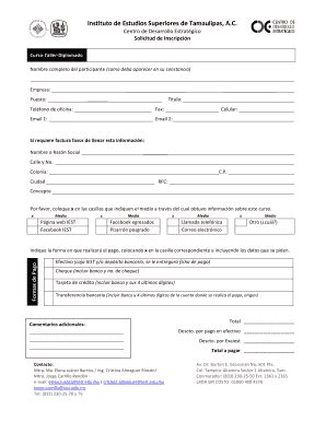 Fillable Online Iest Edu Descarga Aqu El Formato De Solicitud De