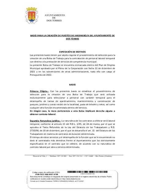 Completable En L Nea Bases Para La Creacin De Puestos De Jardinero A