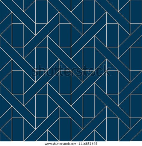 Blue Geometric Seamless Pattern Vector Blue Stock Vector Royalty Free