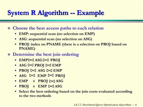 ppt distributed query optimization algorithms powerpoint presentation id 5360972