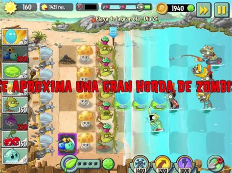 Plants vs Zombies 2 Playa de la Gran Ola Día 25 YouTube