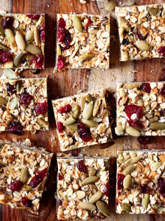 No Bake Peanut Butter Granola Bars With Cranberries Pepitas