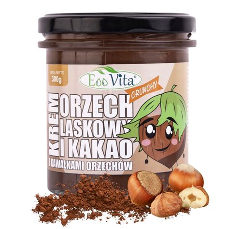 MASŁO ORZECHOWE z Orzechów Laskowych Krem Orzechowy Crunchy Kawałki