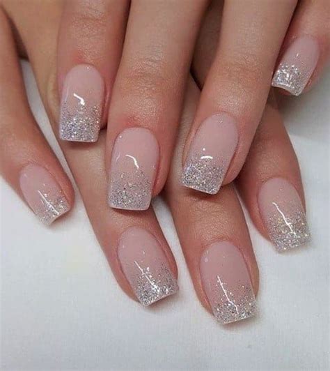 Ombre Nails Glitter Nail Designs Glitter French Nails Artofit