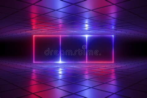 3d Rendem Fundo Psicadélico Abstrato Luzes De Néon Grade Da