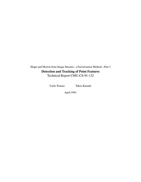 pdf shape and motion from image streams a factorization method—part 3 detection and tracking