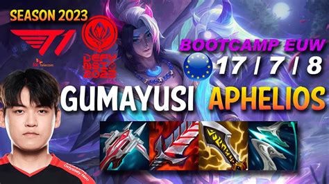 T Gumayusi Aphelios Vs Zeri Adc Bootcamp Euw Ranked Msi Youtube