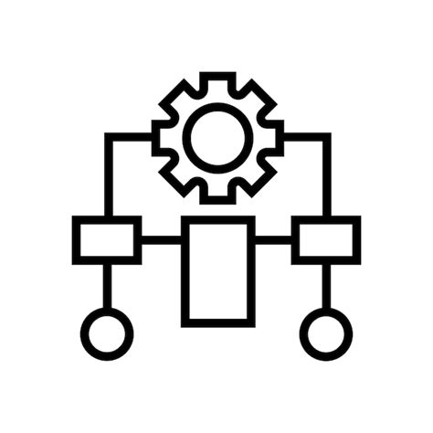 Premium Vector Database Algorithm Vector Icon