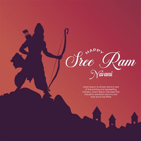 Premium Vector Vector Shree Ram Navami Celebration Poster Design