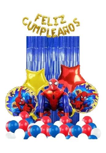 Set Globos Hombre Araña Decoración Fiesta Spider Man MercadoLibre