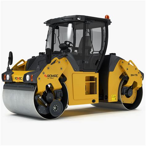 Rodillo compactador vibratorio en tándem articulado aparejado Modelo 3D