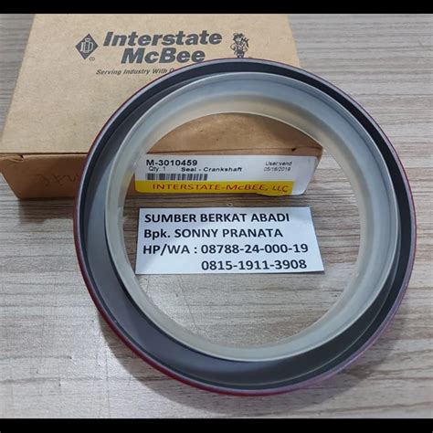 Sell MCBEE INTERSTATE M 3010459 SEAL Oil CRANKSHAFT REAR CUMMINS V555