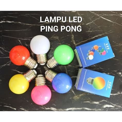 Jual Lampu Led Watt E Ping Pong Lampu Bola Dekorasi Warna Warni