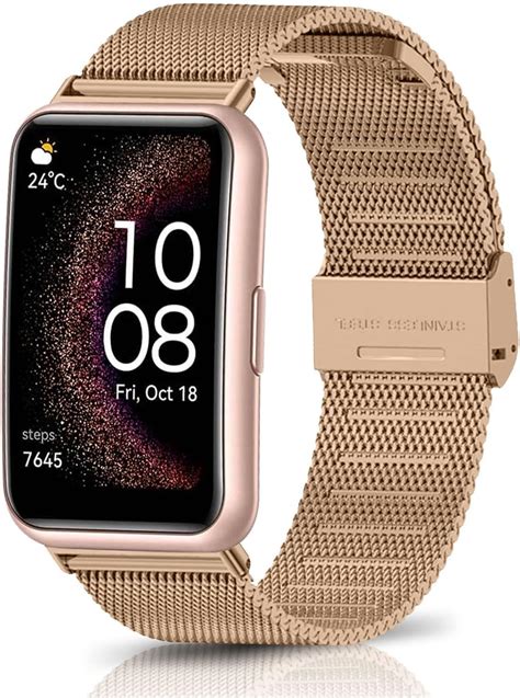AireWiki Correa De Reloj De Acero Inoxidable Brillante Para Huawei