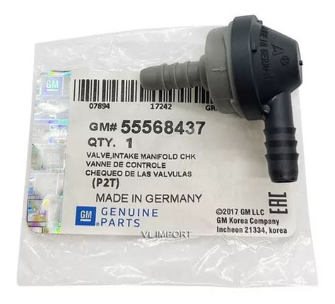 Valvula Check Pcv Chevrolet Sonic Cruze Tracker 55568437 9 990 En La
