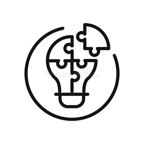 Problem Solving Black And White Illustration Stock Vector
