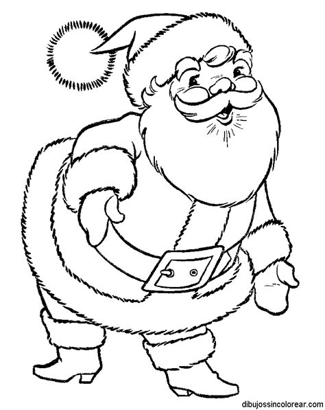 Dibujos Sin Colorear Dibujos De Pap Noel Santa Claus Para Colorear