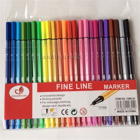 24 Canetas Coloridas Ponta Fina 0 4 Cores Tipo Stabilo Mercado Livre