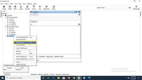 soapui test suite and test case test step code2test testing site