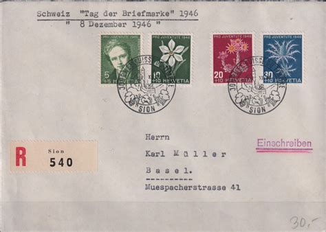 81 Pro Juventute Satz 1946 Auf Brief Einschreiben Kaufen Auf Ricardo