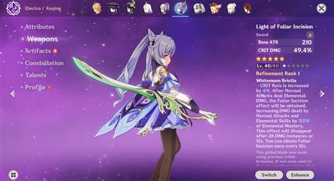 Light Of Foliar Incision Guide Genshin Chronicle