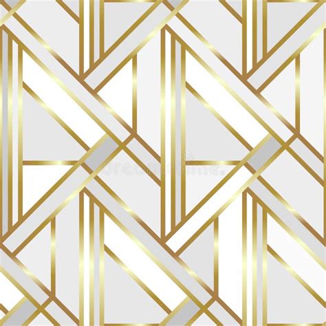 Teste Padrão Dourado Geométrico Sem Emenda De Art Deco Contexto Da