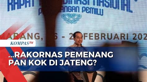 Pan Gelar Rakornas Di Jateng Jokowi Strategi Dekati Ganjar Pranowo