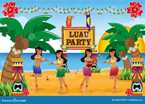 Luau Animated Clipart