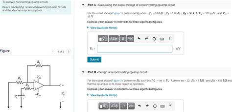 Solved To Analyze Noninverting Op Circuits Before Chegg