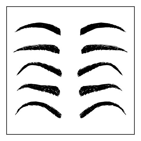 Eyebrow Stencils Kit 16 Free PDF Printables Printablee