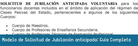 Modelo de carta para solicitar la jubilación anticipada voluntaria