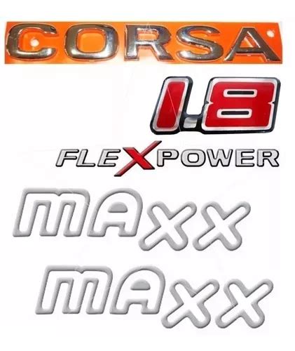 Emblema Corsa Hatch Flexpower Maxx Prata