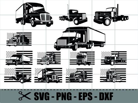 Semi Truck Svg Truck Driver Svg Trucker Svg Semi Truck Clipart