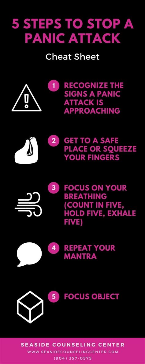 5 steps to stop a panic attack seaside counseling center